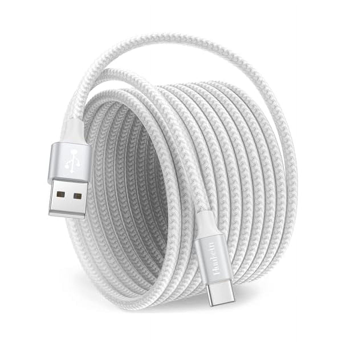 White USB C Cable 10 ft, Long USB A to USB C Cable Fast Charging, USBC ...