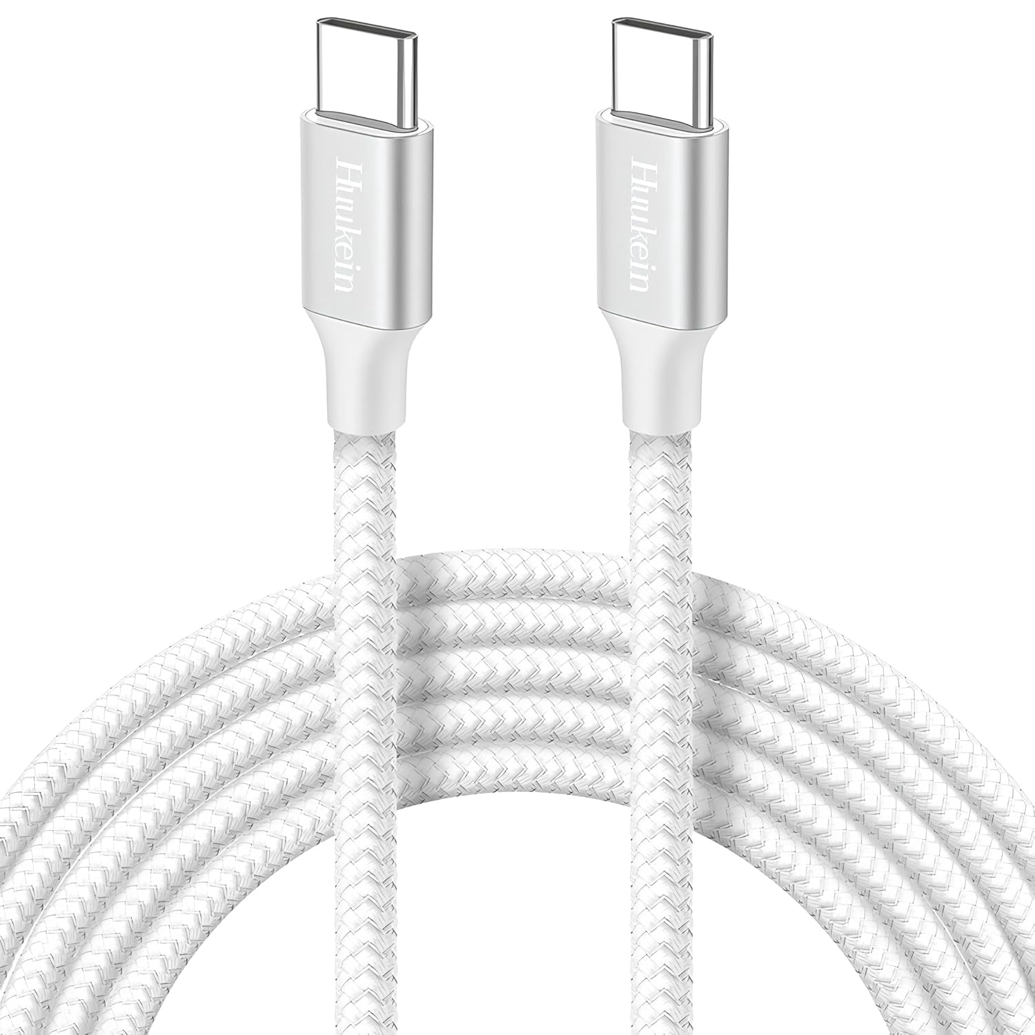 White USB C to USB C Cable 10ft, 65W Fast Charging USBC to USBC Charger ...