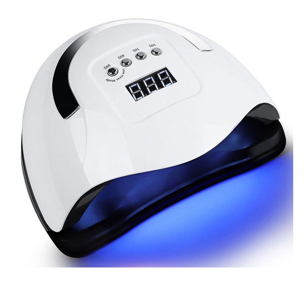 White UV LED Nail Lamp, 168W Nail Curing Lamps for Home & Salon, Led Nail Dryer with Automatic ...
