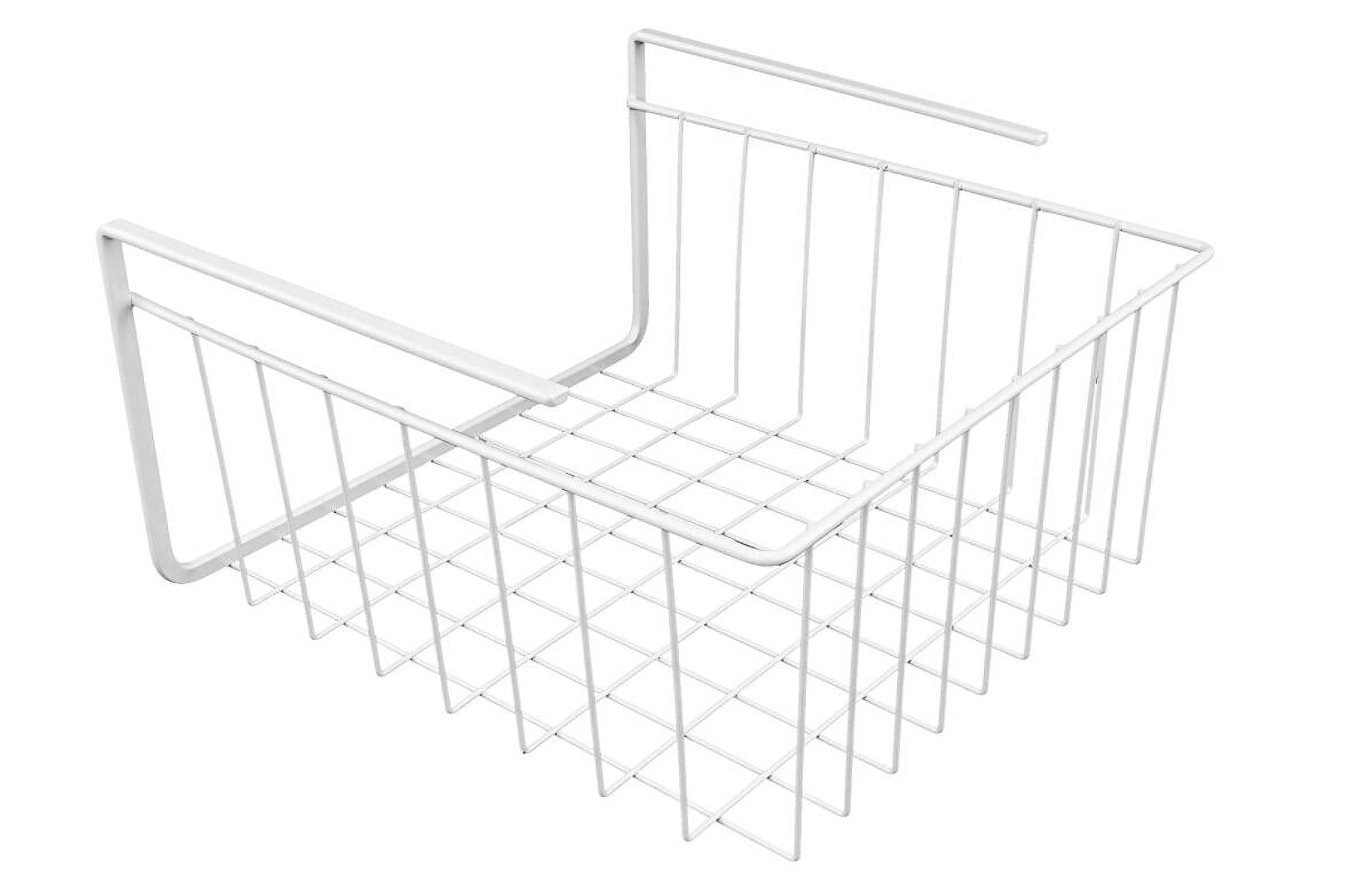 White Under Shelf Basket Hanging Under Shelf Storage Basket Under ...