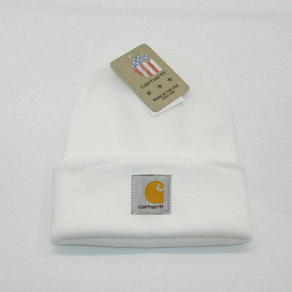 White Unisex Acrylic Watch Hat Winter Knit Cap Beanie A18 Mens Lady ...