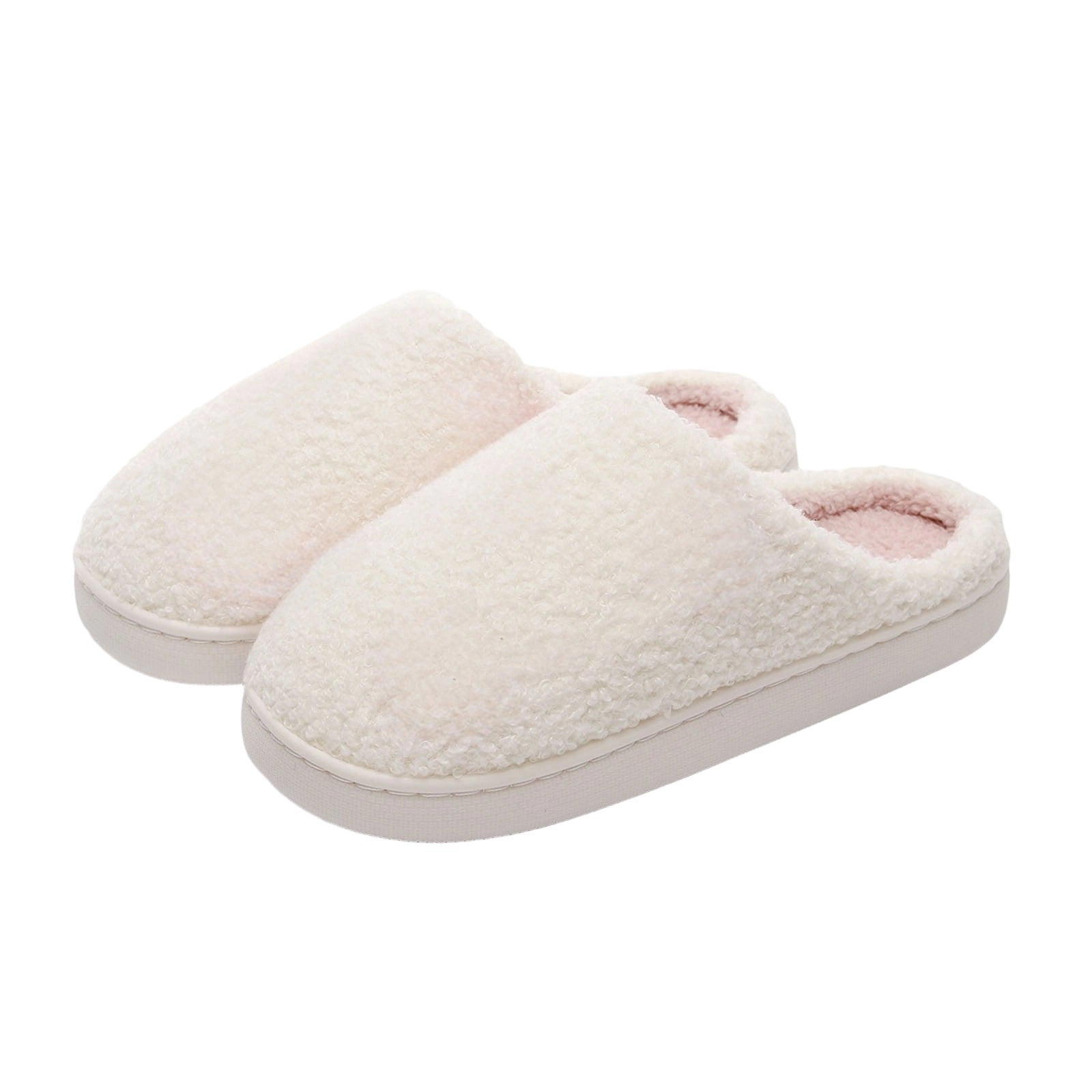 White Unisex White House Slippers With Plush Interior, Ideal For Winter ...