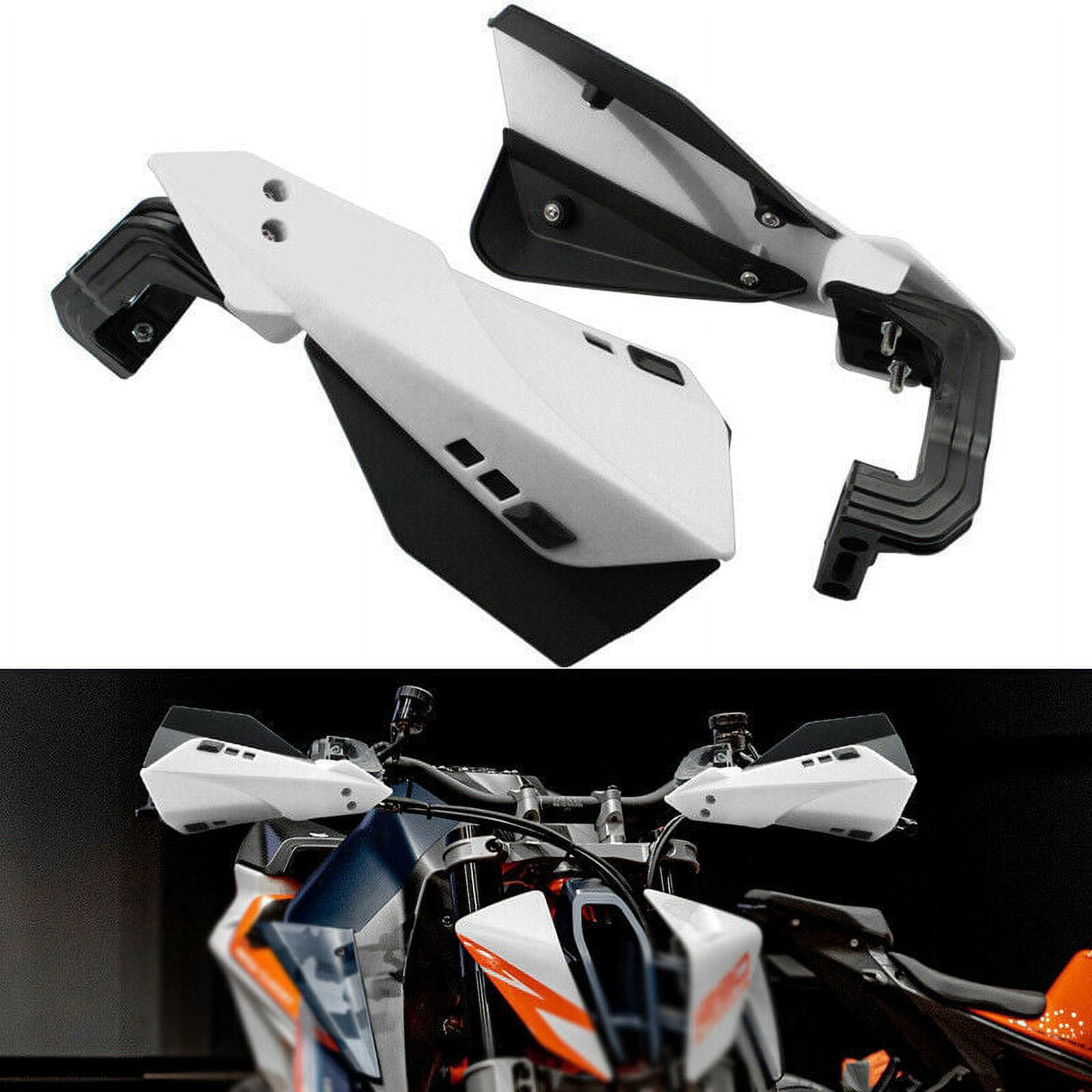 White Universal Motorcycle Handguard Motocross Hand Guard Protector for ...