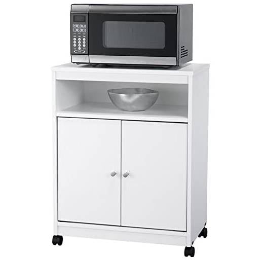 White Utility Cart / Kitchen Microwave Cart with Casters - Walmart.com