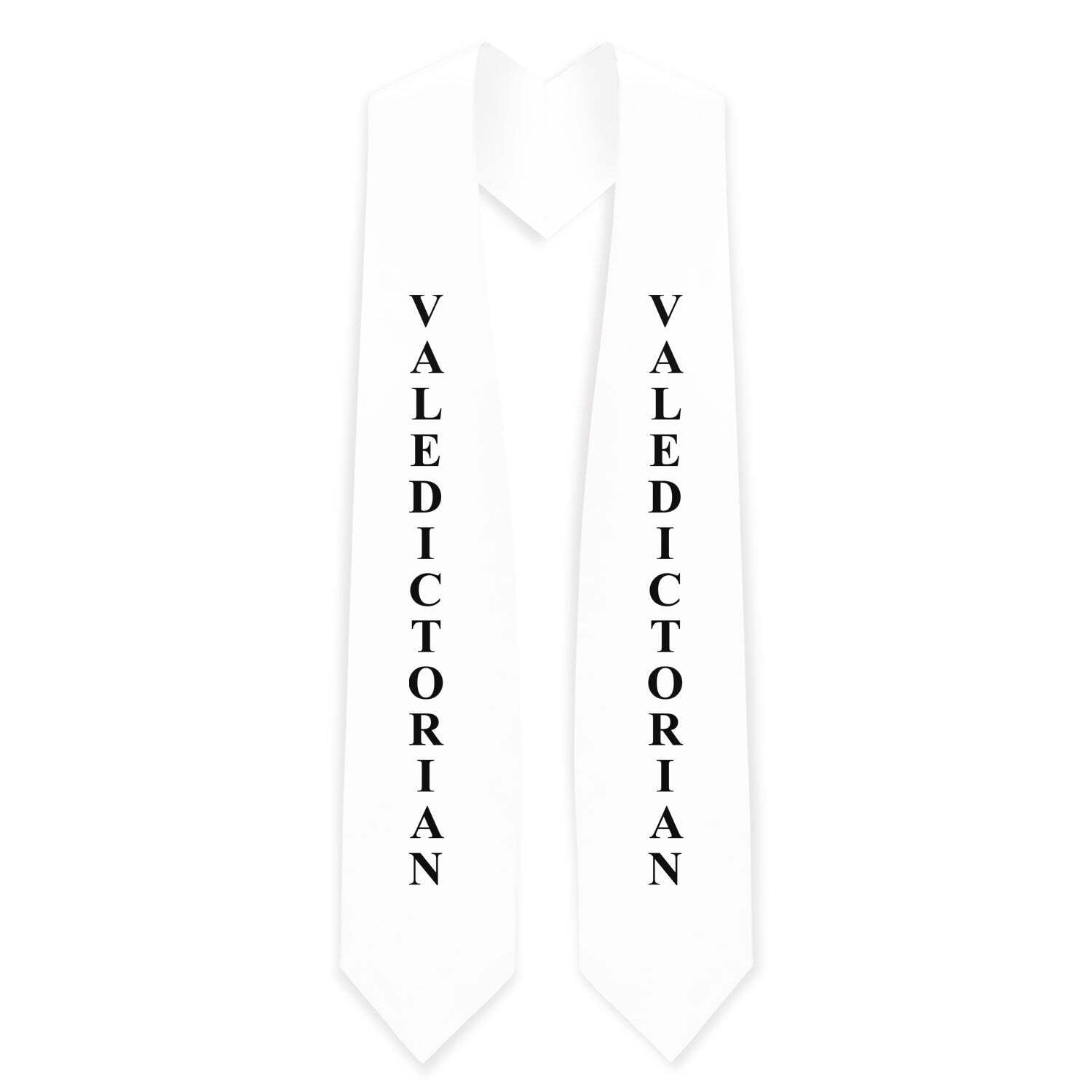 Endea Graduation White Valedictorian Graduation Stole/Sash with Classic ...
