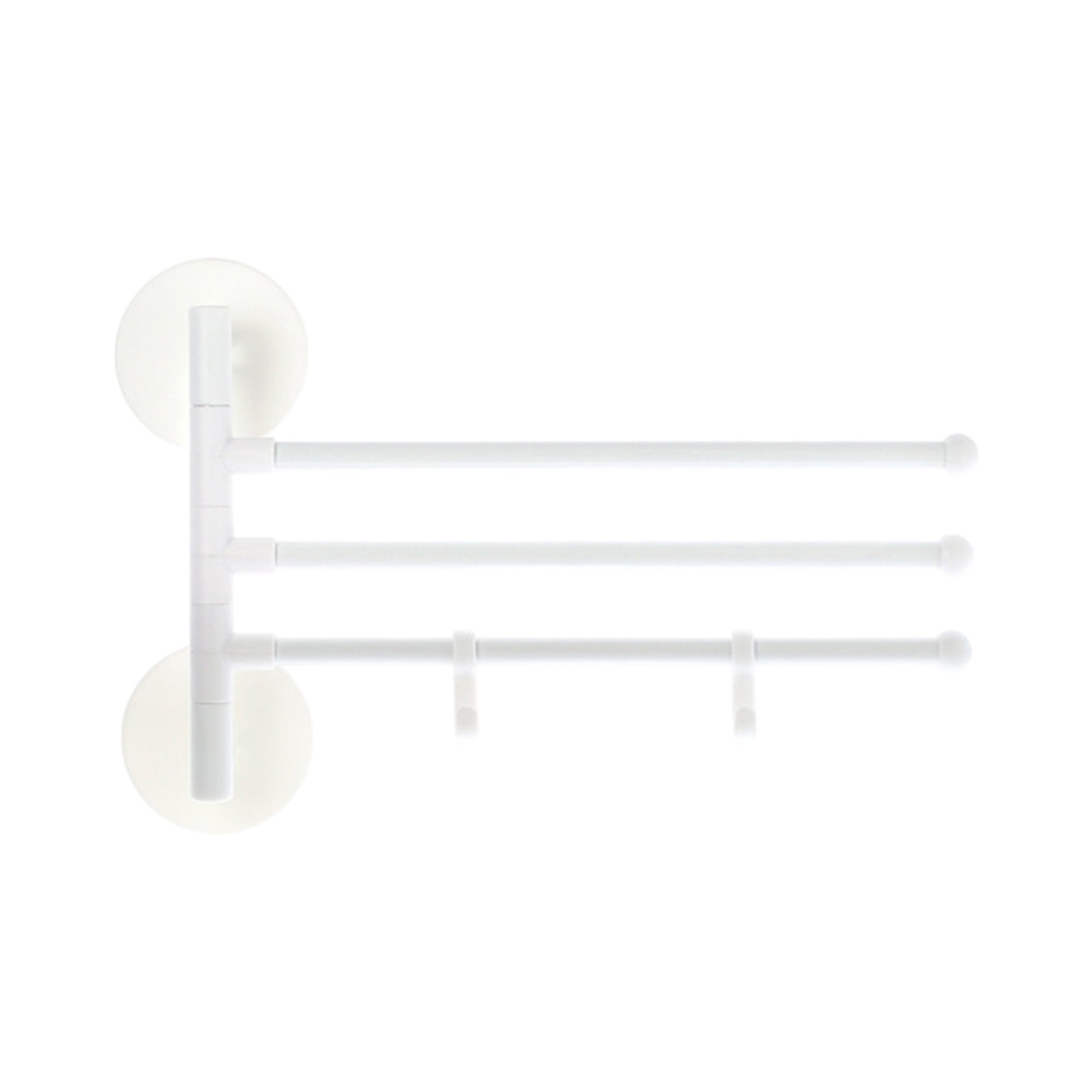 White Vertical Foldable Towel Rack With Non-Slip Surface Bathroom ...