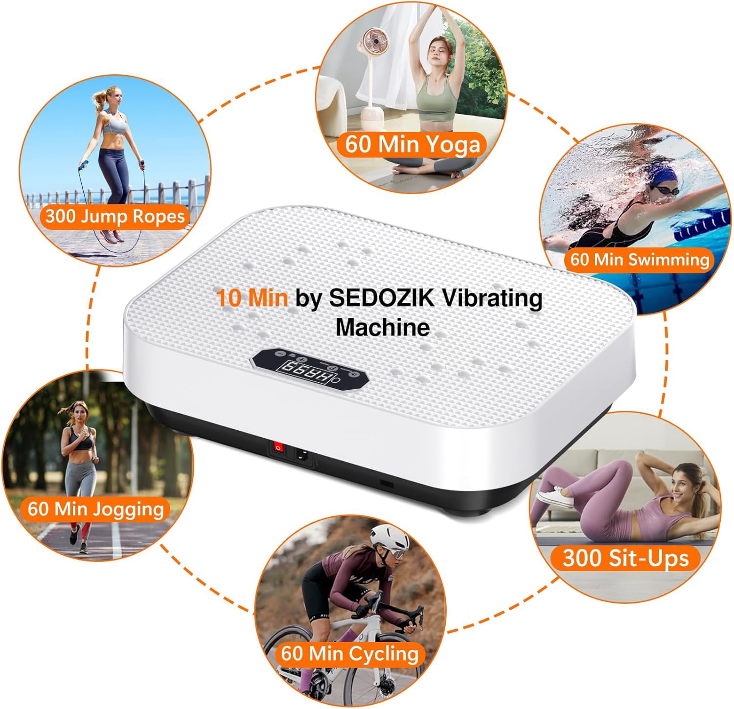 White Vibration Plate Exercise Machine - Full Body Workout Platform ...