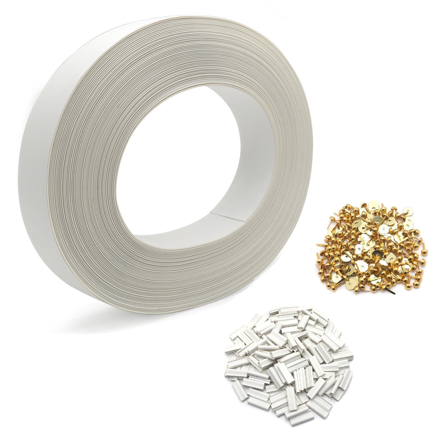 White View Blocking Privacy Tape Weave w/ bracket and Gold Fastener For ...