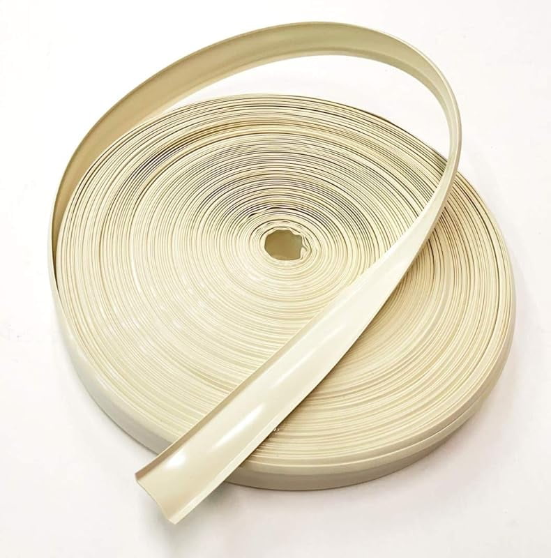 White Vinyl 7/8" Insert Molding Trim Screw Cover RV Camper Travel Trailer (100 ft, White)-wpp ...