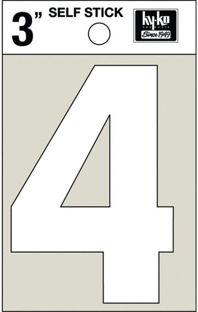 White Vinyl Die-Cut Self-Stick Numbers - Walmart.com
