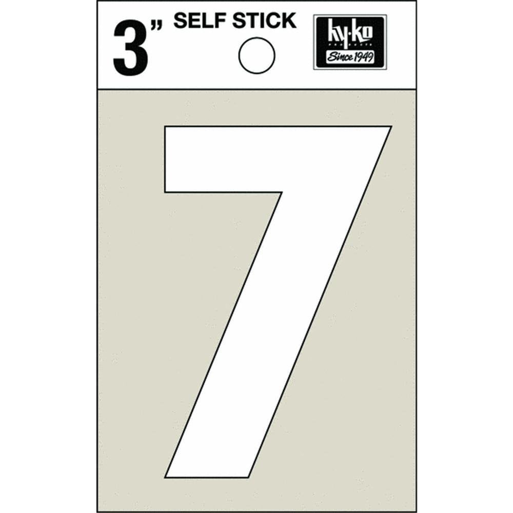 White Vinyl Die-Cut Self-Stick Numbers - Walmart.com