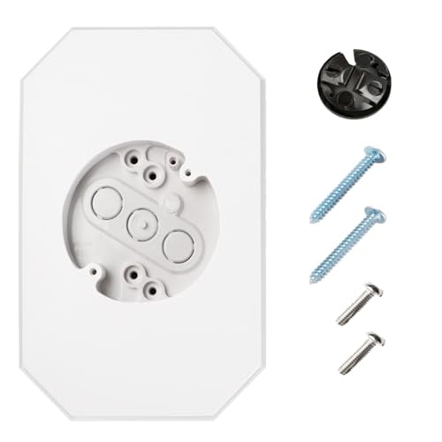 White Vinyl Siding Mounting Block with Built-in Electrical Box ...