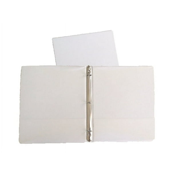 White Vinyl Standard 3-Ring Binders, 1/2-Inch, for 8.5" x 11" Sheets ...