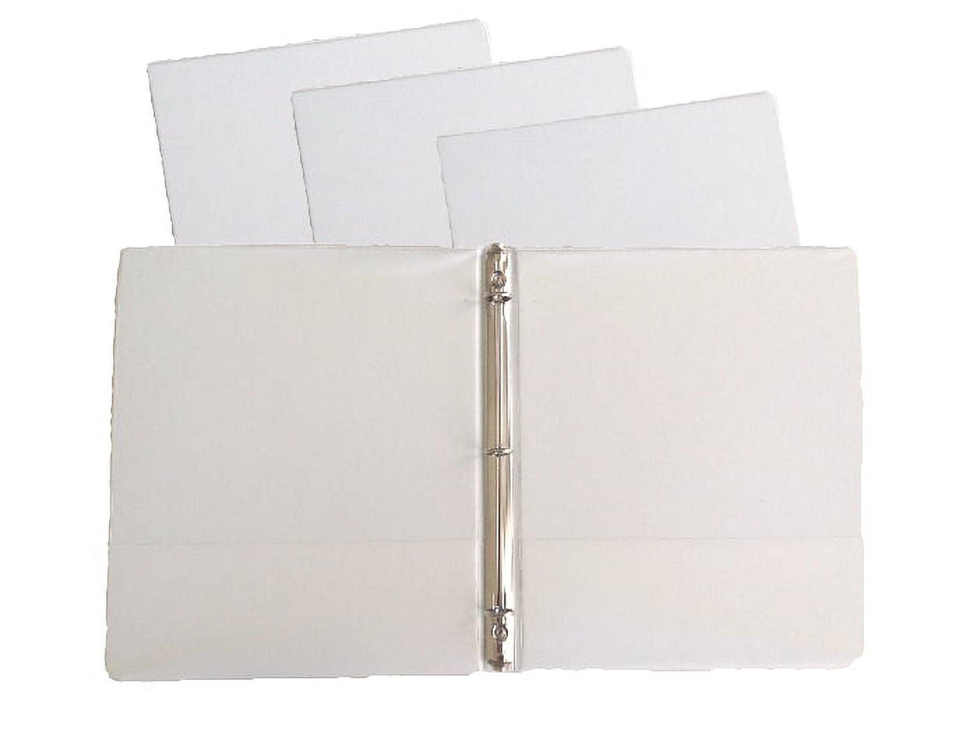 White Vinyl Standard 3-Ring Binders, 1/2-Inch, for 8.5" x 11" Sheets ...