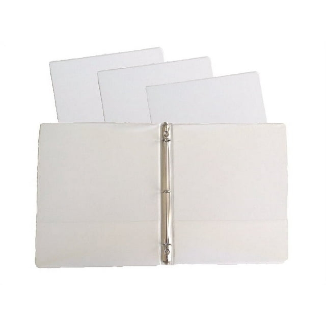 White Vinyl Standard 3-Ring Binders, 1/2-Inch, for 8.5" x 11" Sheets ...