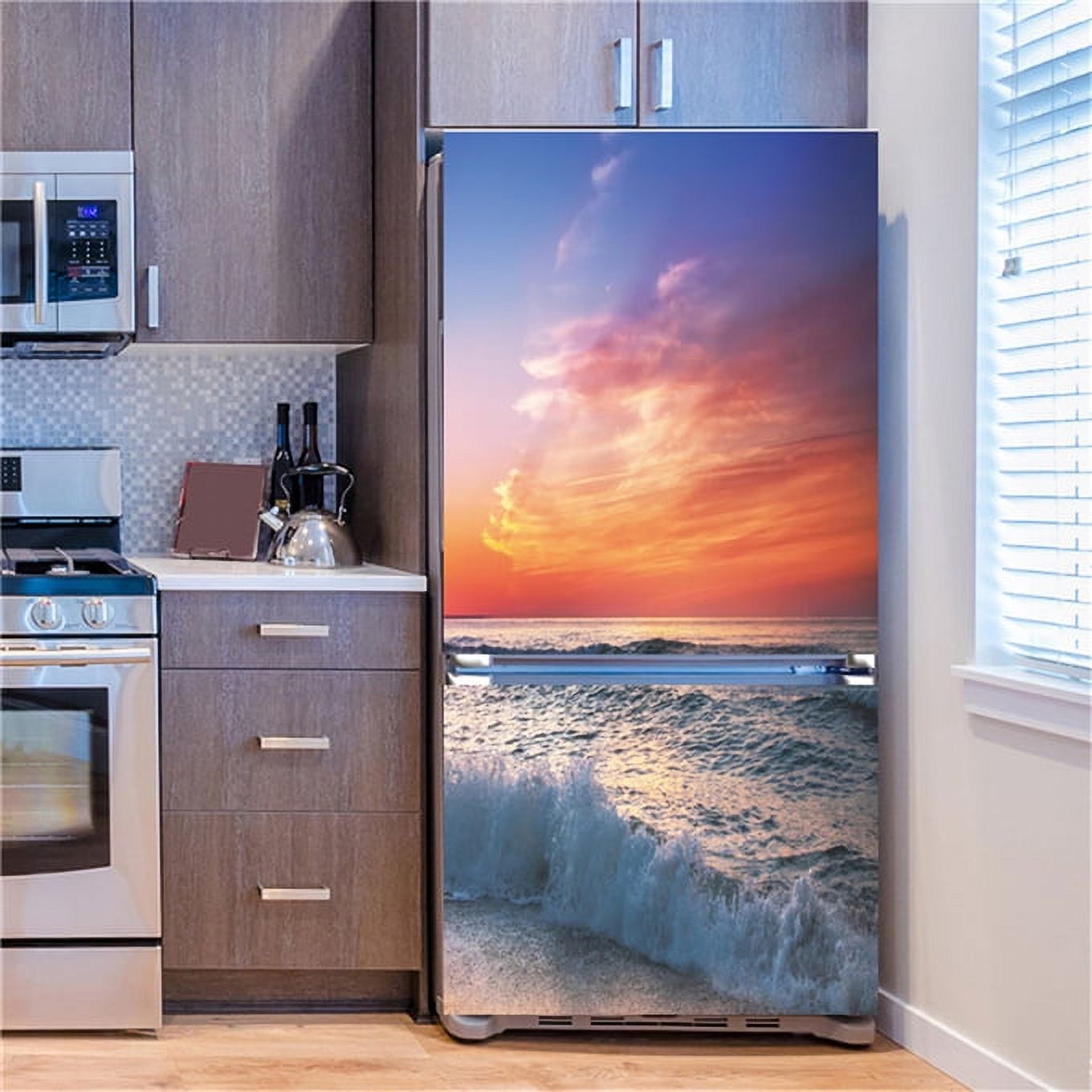 White Vinyl Wall Sticker For Kitchen Adhesive Waterproof Refrigerator ...