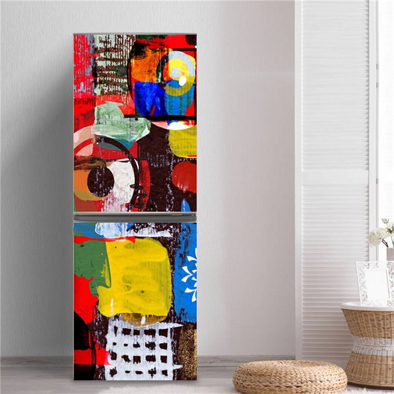 White Vinyl Wall Sticker For Kitchen Adhesive Waterproof Refrigerator ...