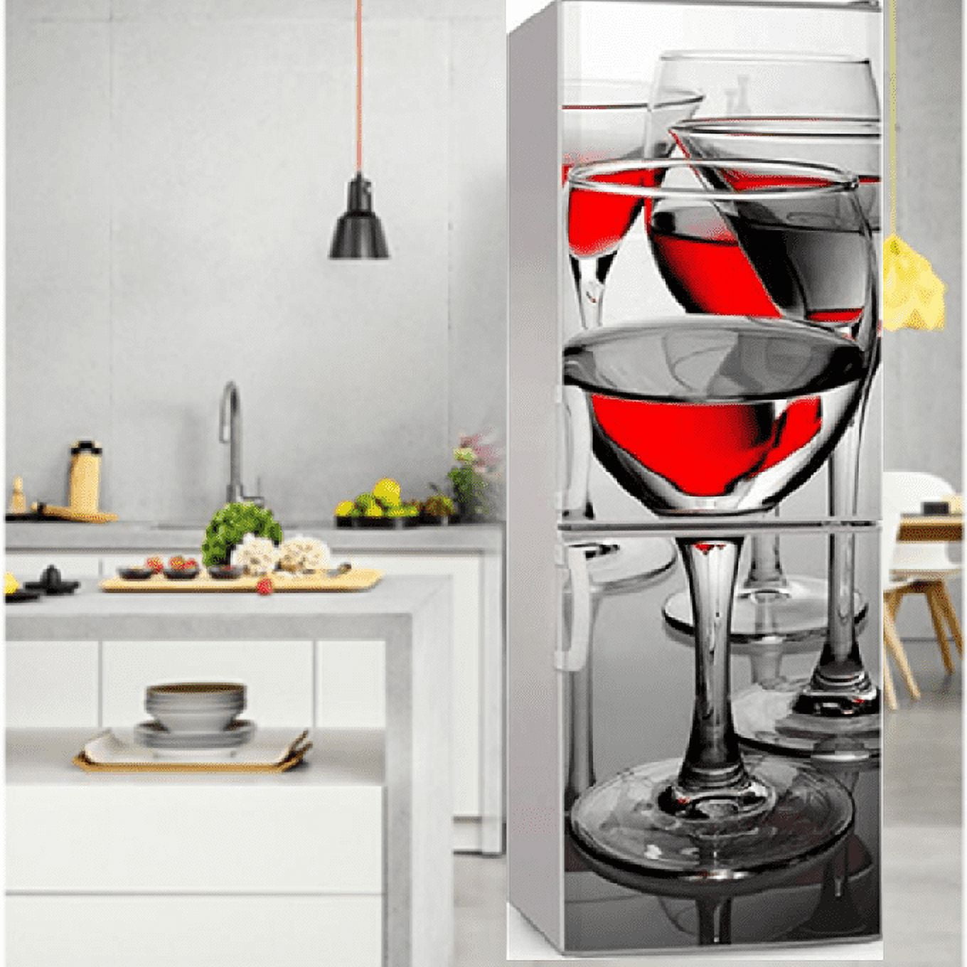 White Vinyl Wall Sticker For Kitchen Adhesive Waterproof Refrigerator ...