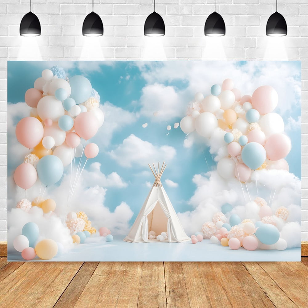 White Wall Backdrop for Photography Moon Stars Baby Shower Kids ...