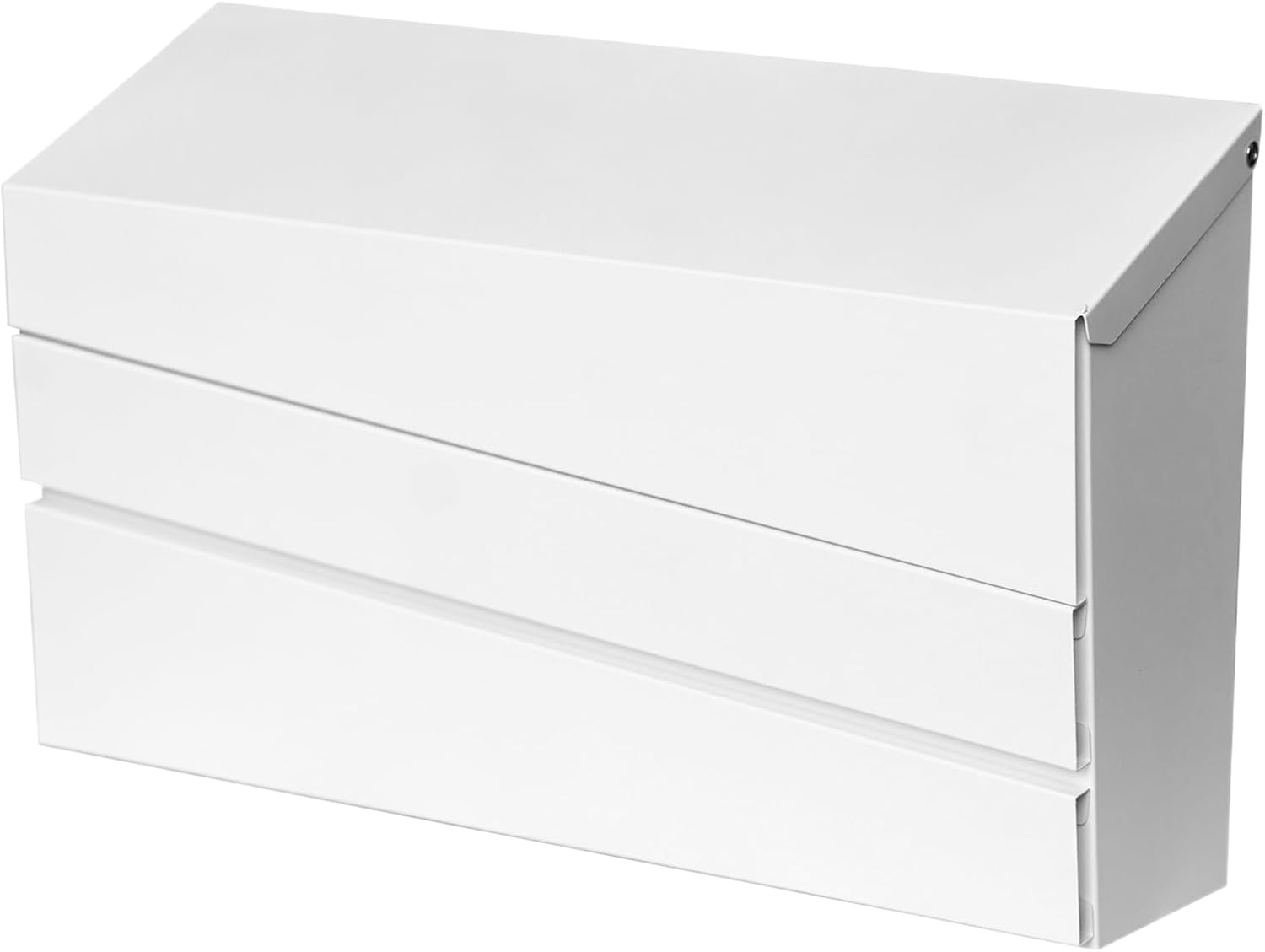 White Wall Mailbox, Large Capacity Lockless Mailbox for Outdoor Use ...