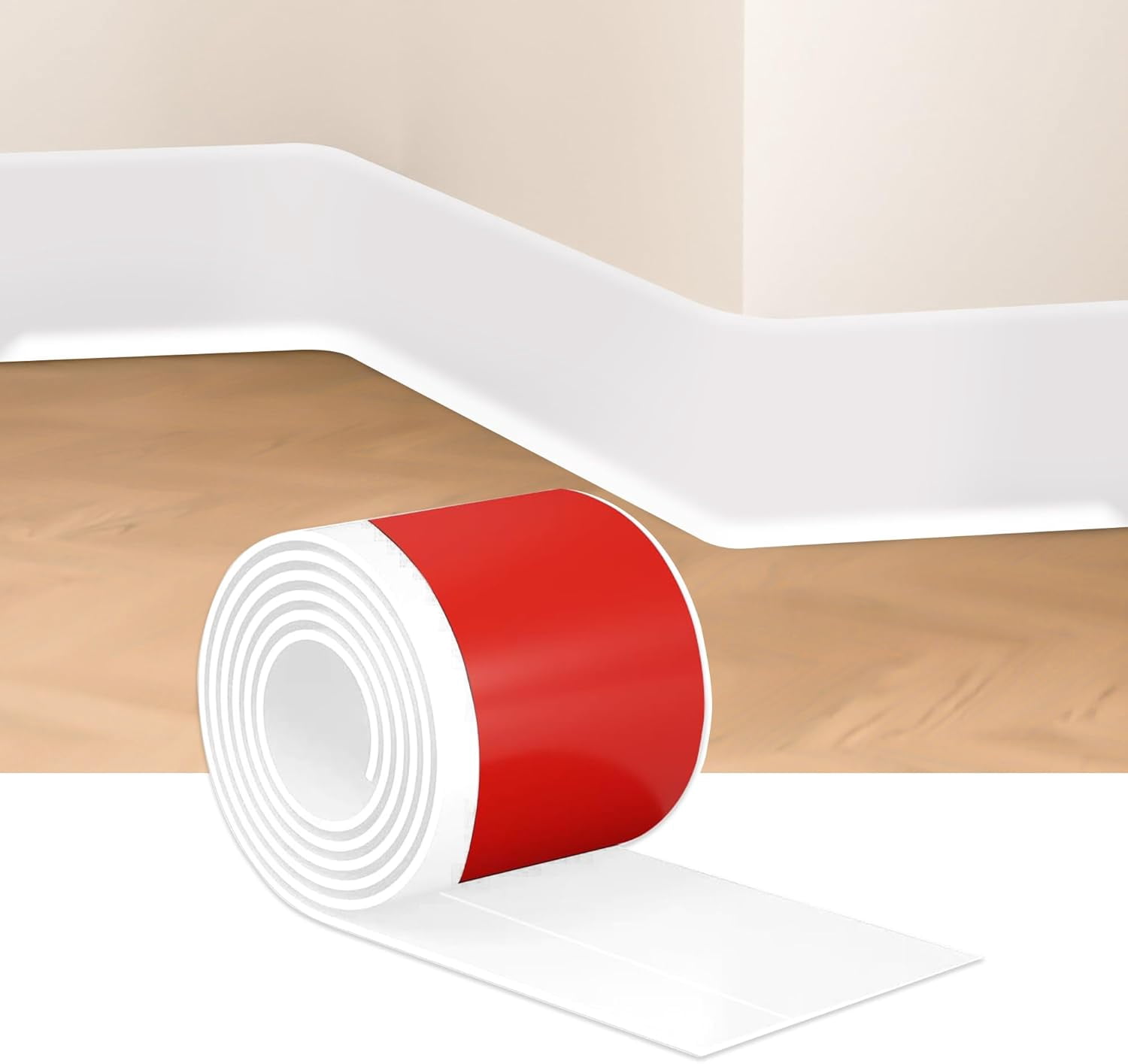 White Wall Molding Trim 4 Inch x 10 Feet, Wall Base Baseboard Molding ...