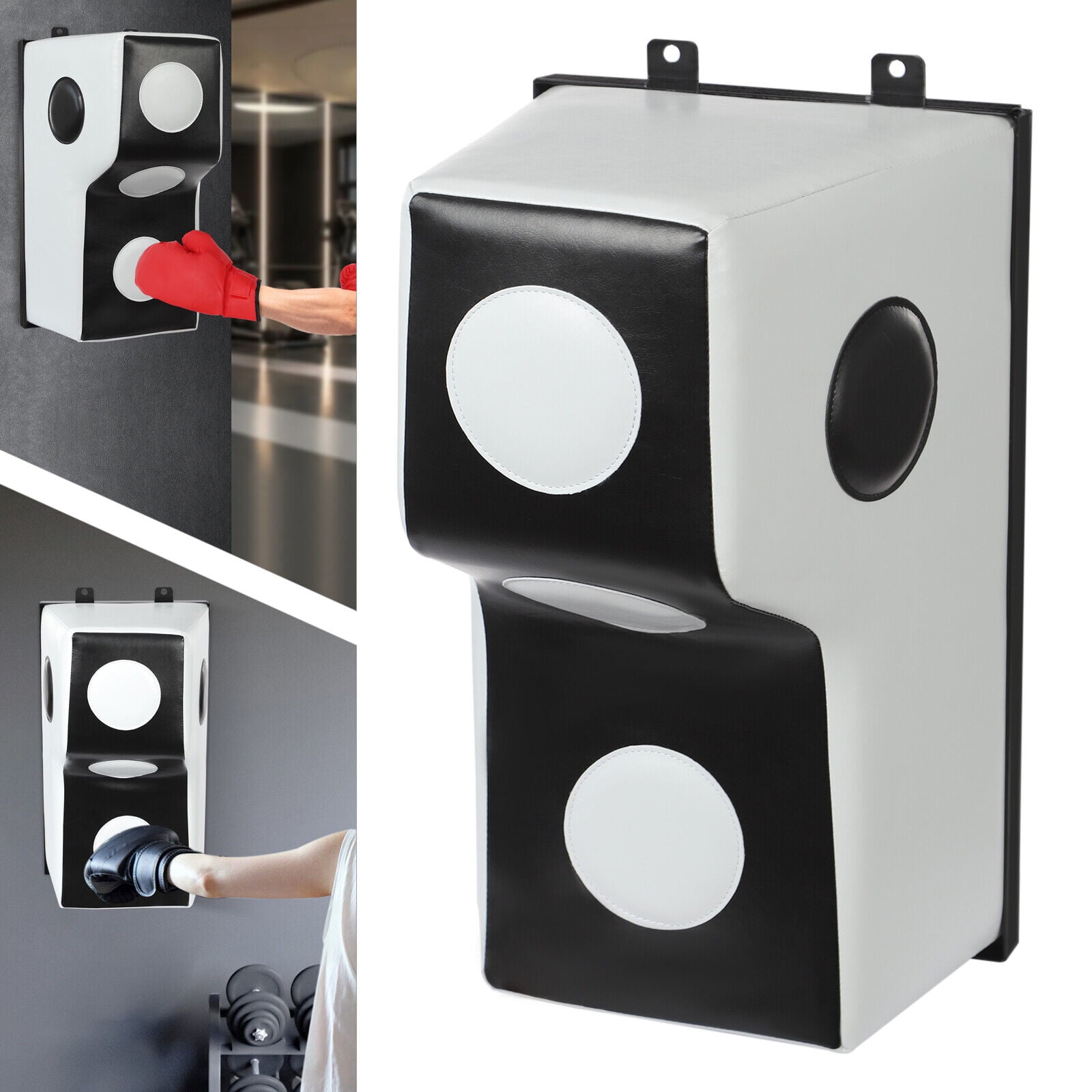 White Wall Mount Punching Bag - Space-Saving Boxing Training Equipment ...