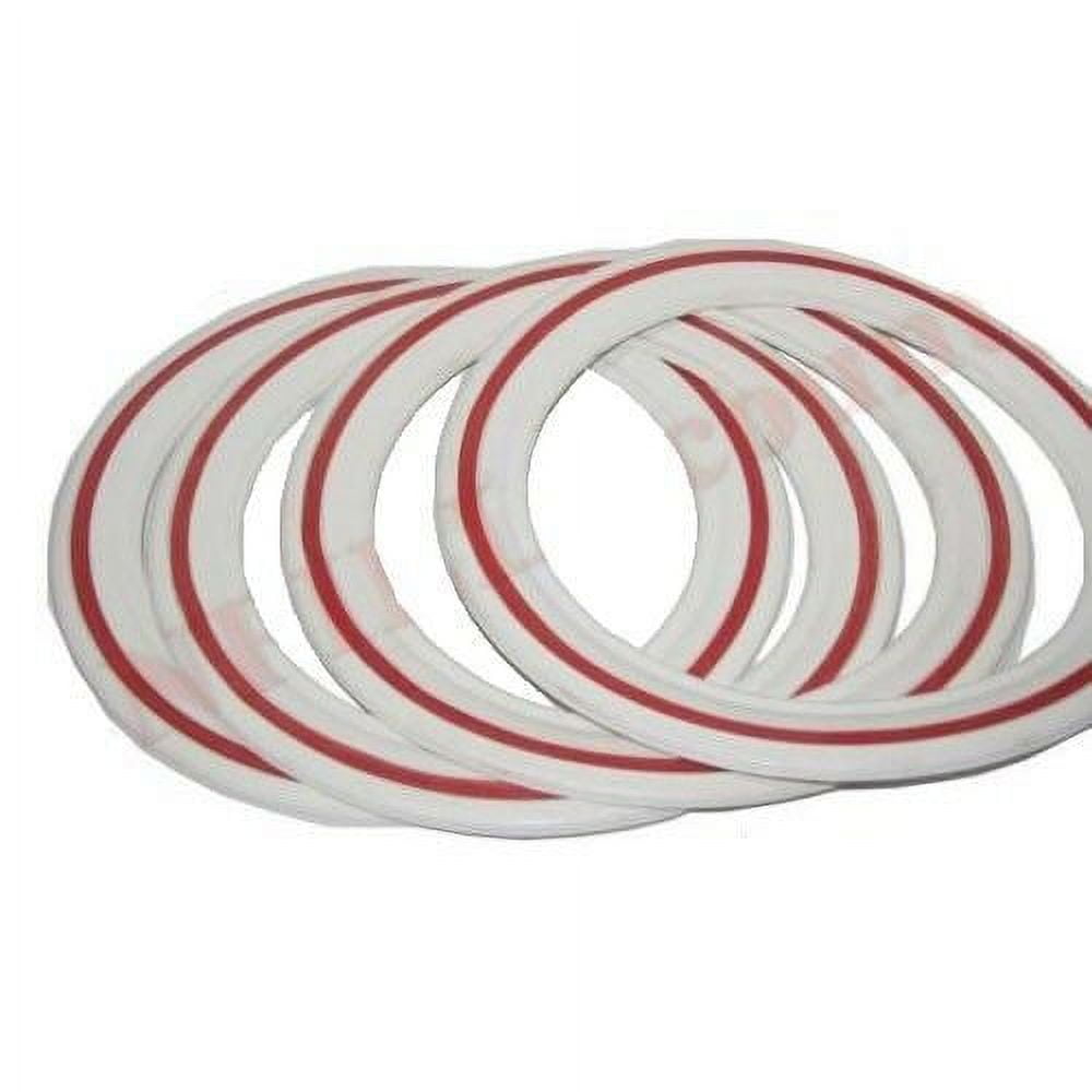 White Wall Red Stripe Tyre Inserts 4 Pcs For 2 Tyre Tire Vespa Rim 8 ...