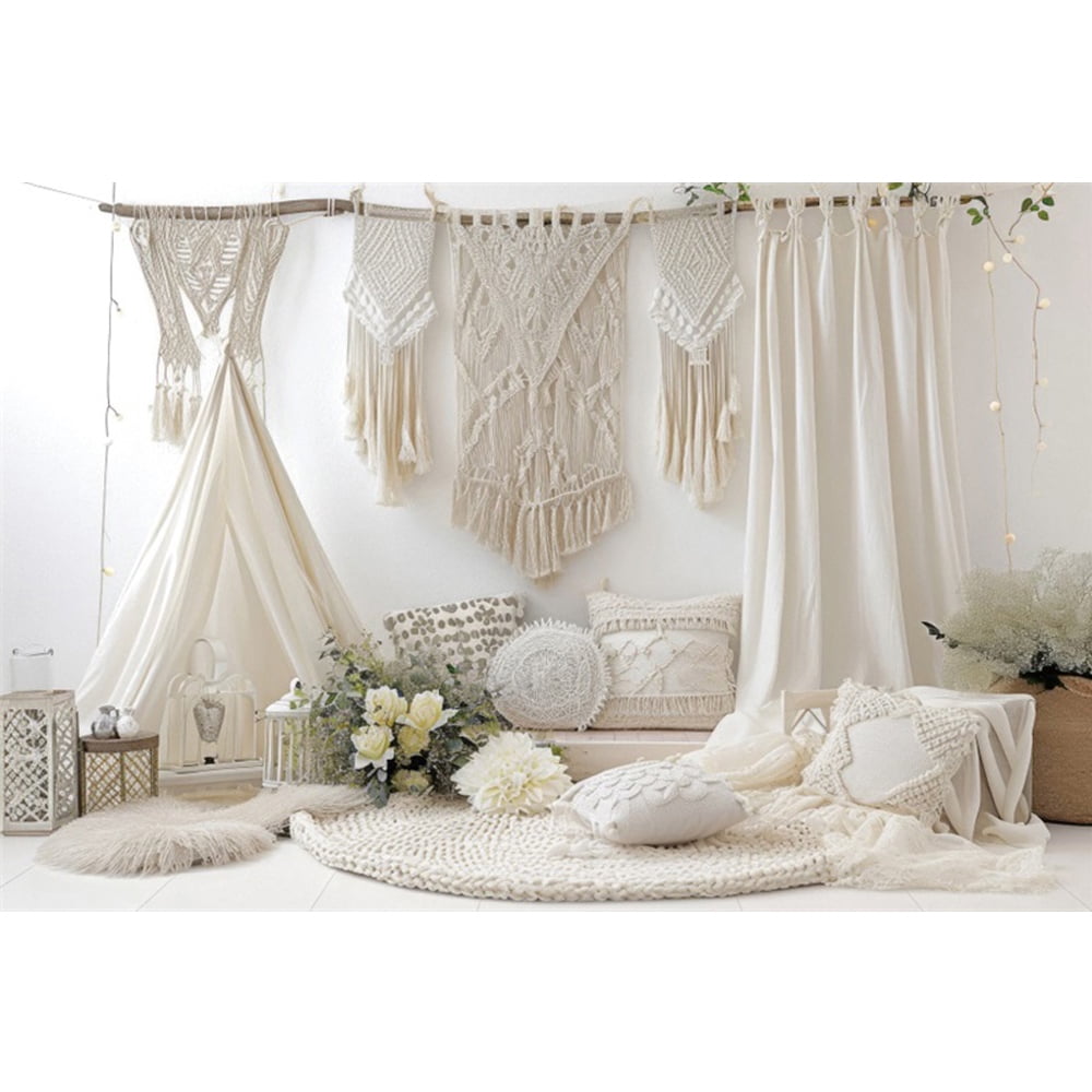 White Wall Tent Backdrop For Photography Baby Shower Birthday Party ...