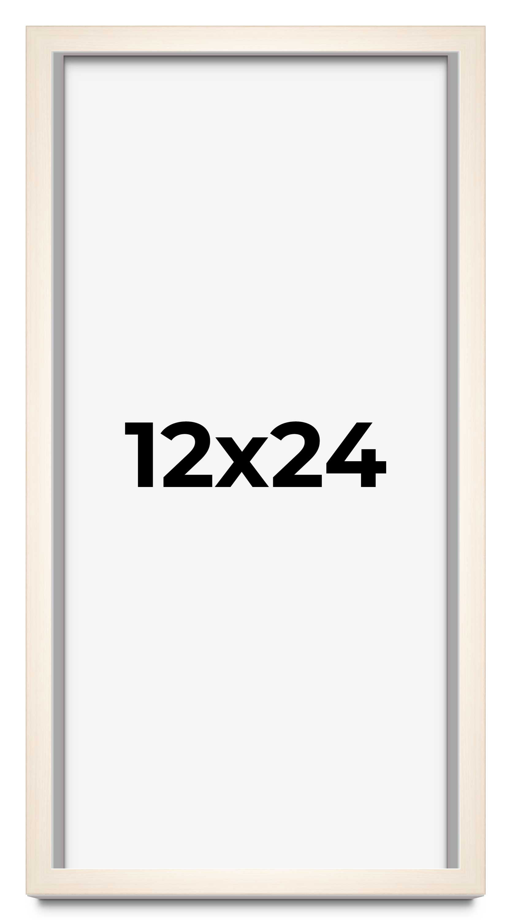 White Wash 12x24 Wood Shadow Box Display Frame with White Acid-Free ...