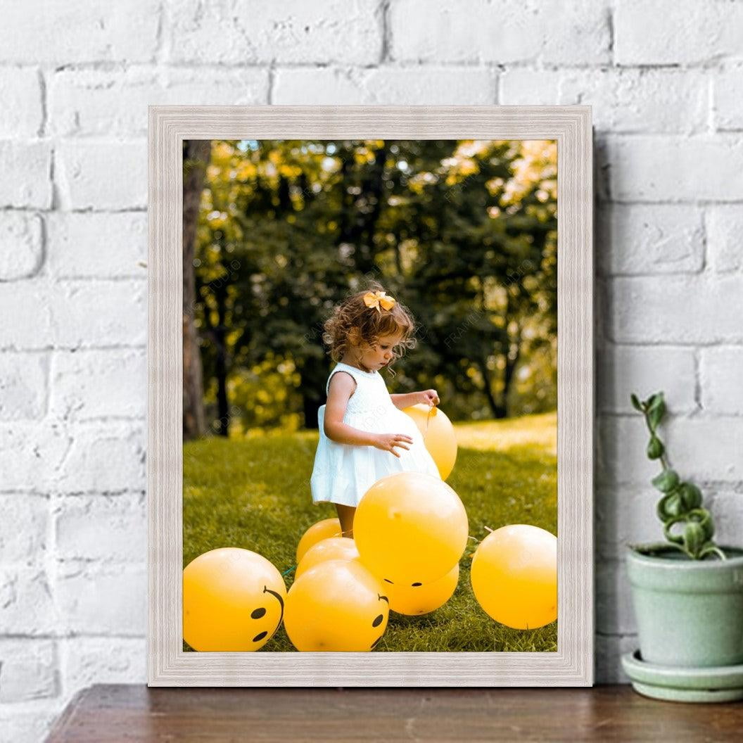 White Wash Wood Picture Frame - Custom Framing - Walmart.com