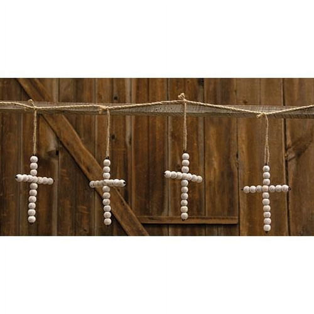White Washed Bead Cross Garland - Walmart.com