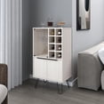 White Washed Oak Bar Cabinet For Living Space. Bottle Storage With 8 ...