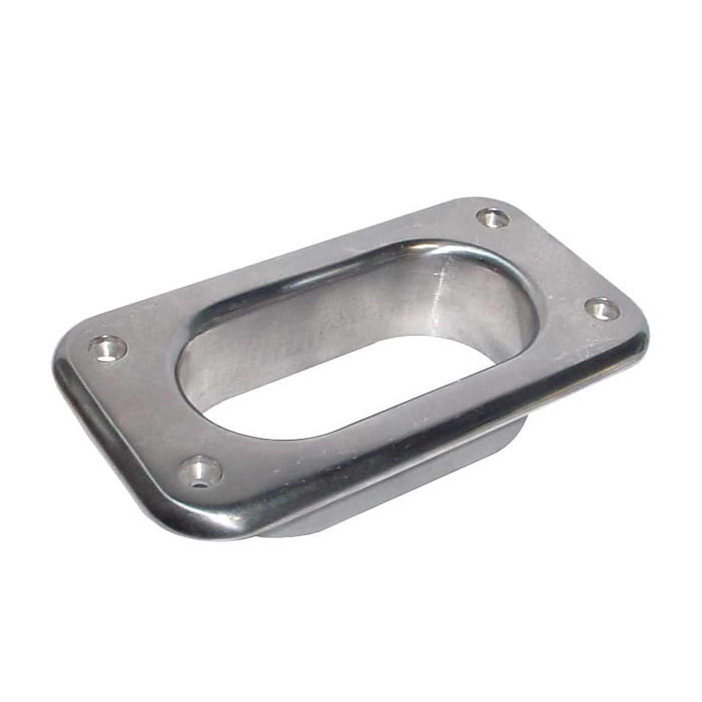 White Water 6202S Stainless Steel Rectangular Hawse Pipe, 4 x 2 ...