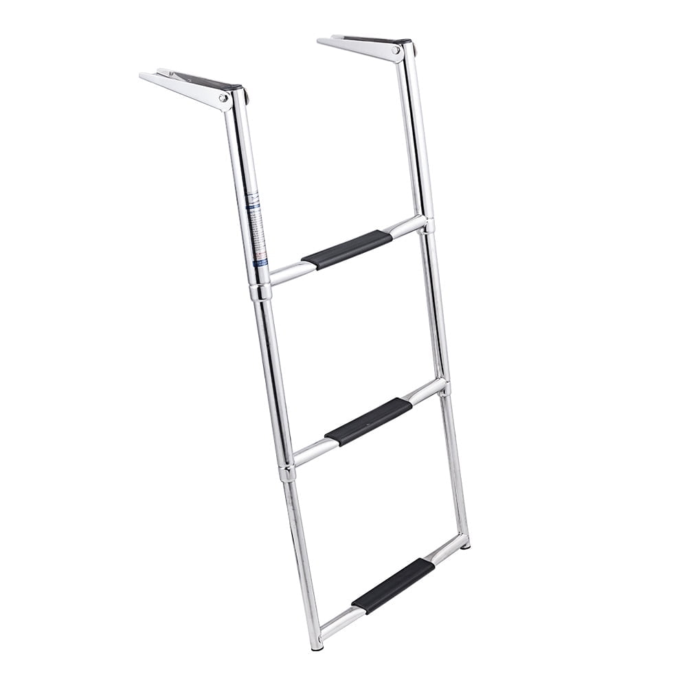 White Water B00301WH Wide Over Platform Telescoping Ladder, 3 Step ...