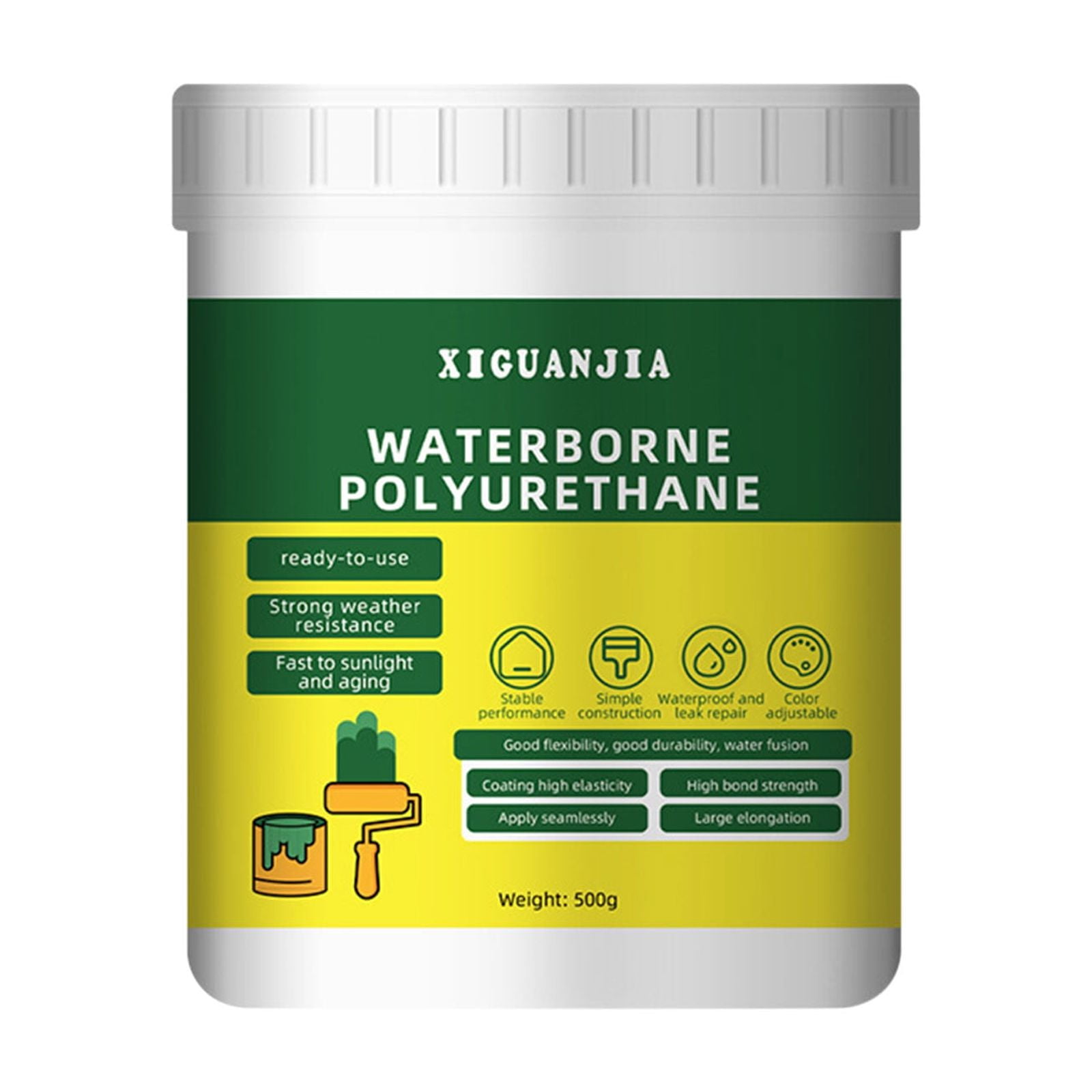 White Water Based Polyurethane Roof Waterproofing Coating Leak Repair ...