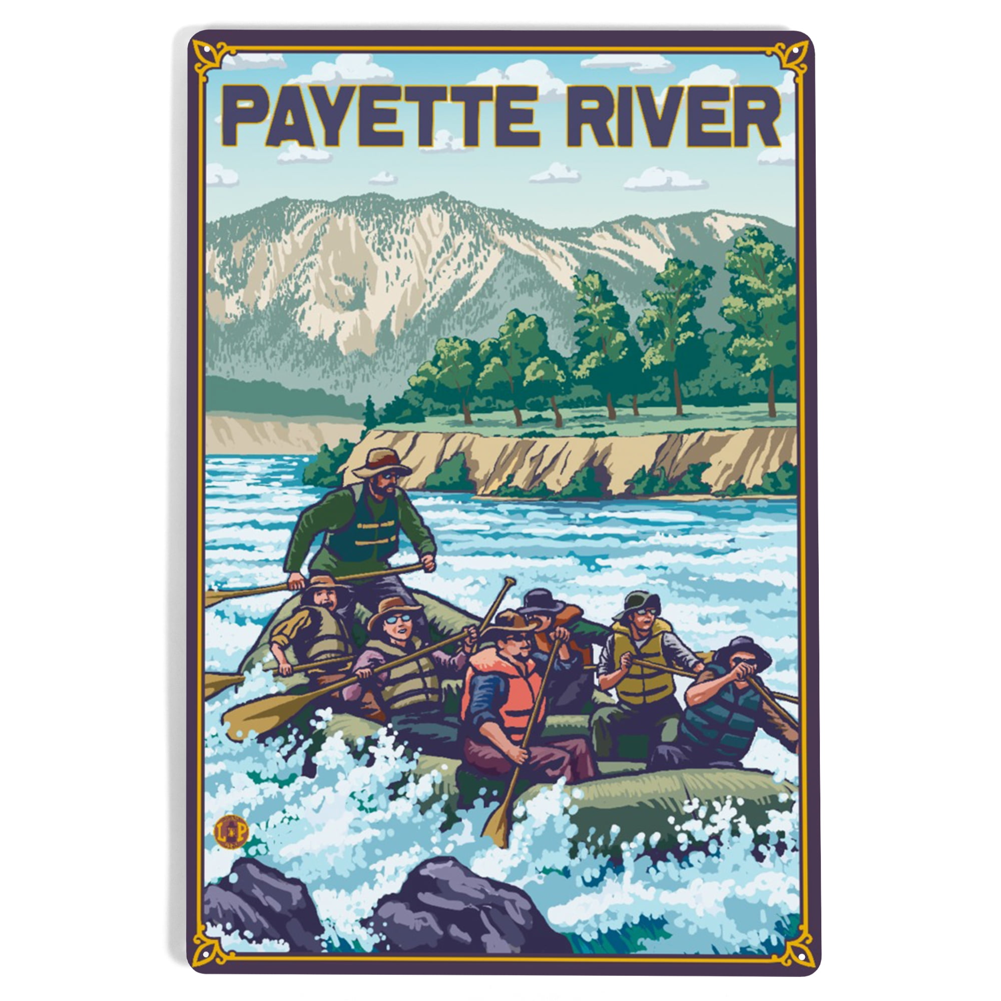 White Water Rafting, Payette River, Idaho (12x18 Aluminum Art, Indoor ...