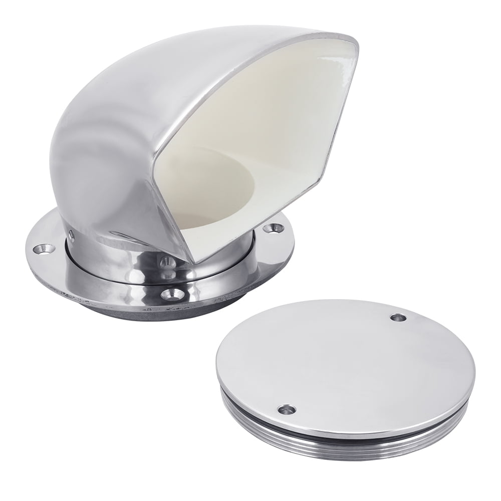 White Water White Low Profile Stainless Cowl Vent/Dorade Set (1460SK-W ...