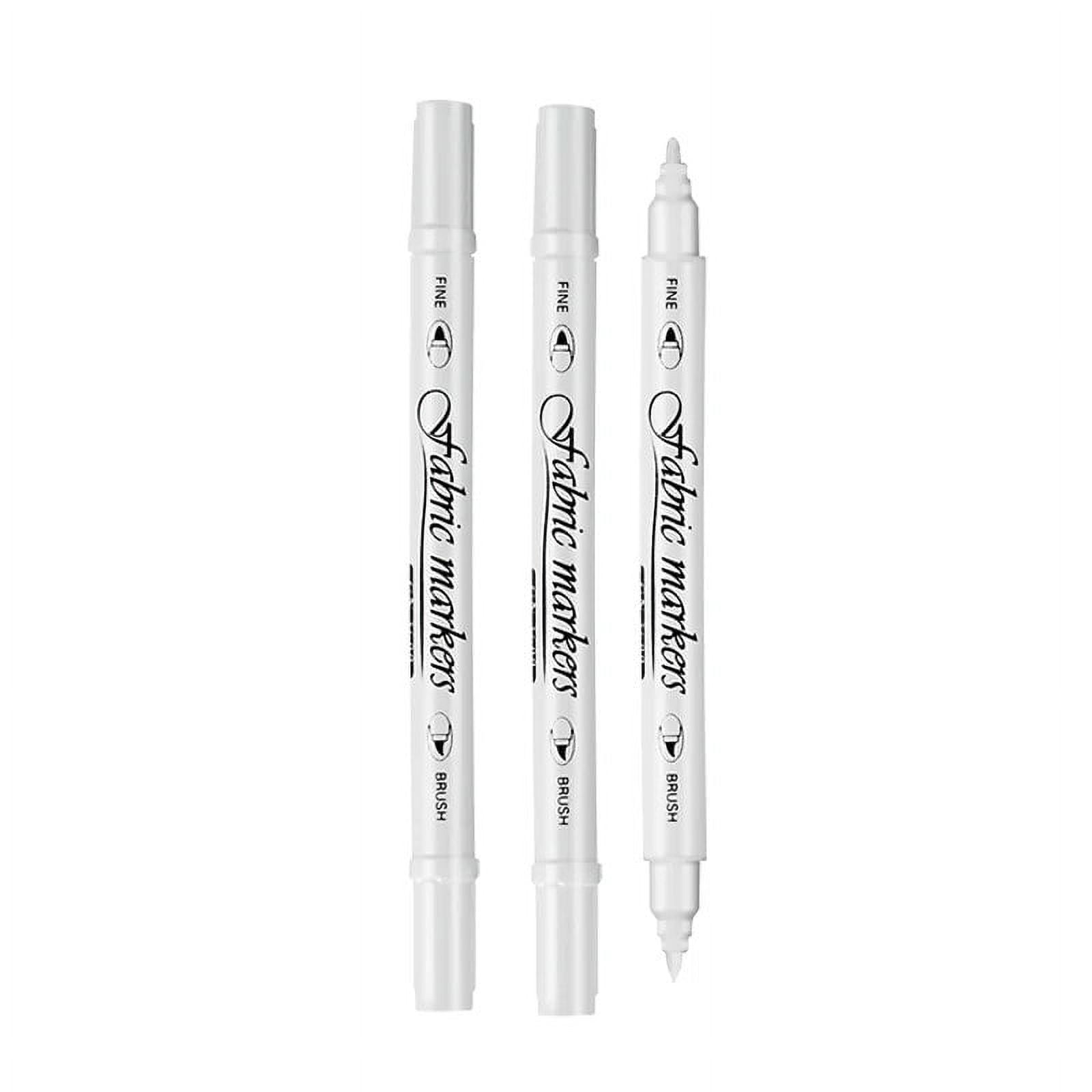 White Waterproof Permanent Fabric Textile Marker Pen Set for T Shirt ...