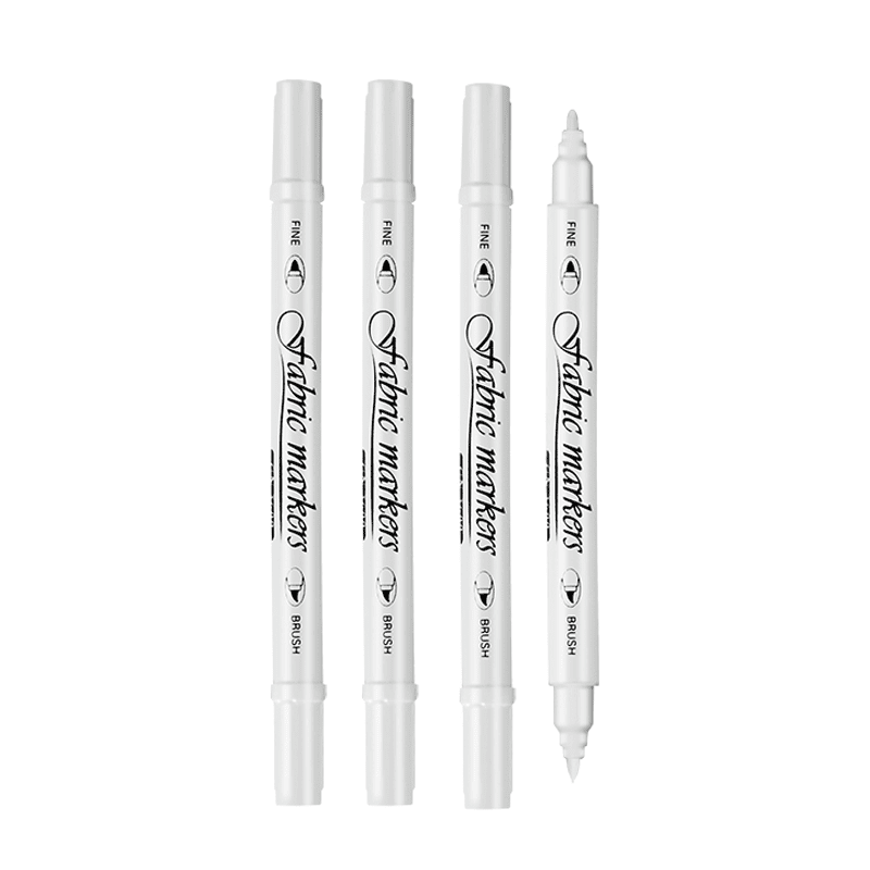 White Waterproof Permanent Fabric Textile Marker Pen Set for T Shirt ...