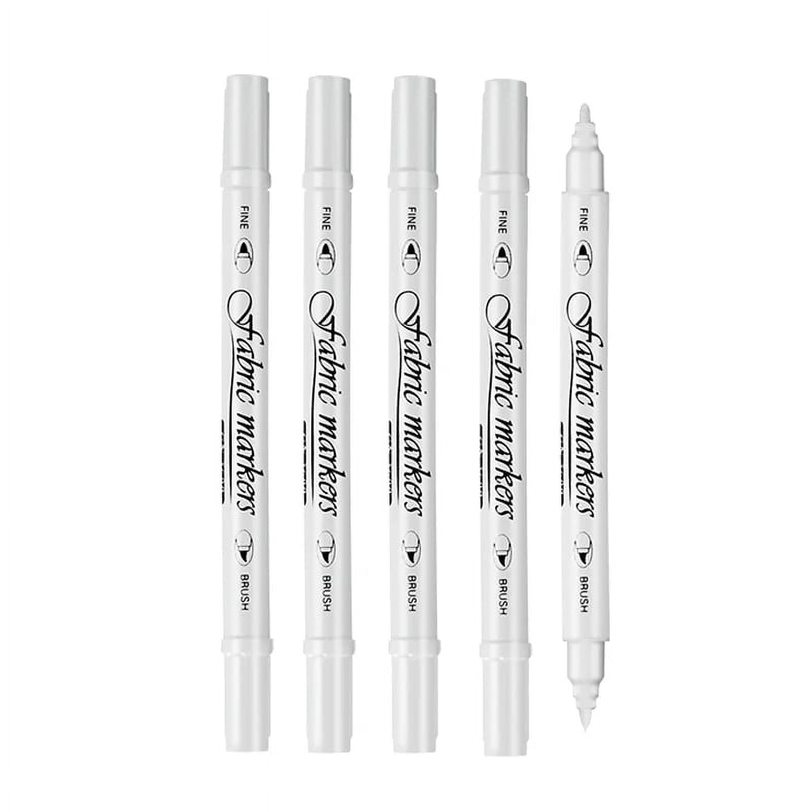 White Waterproof Permanent Fabric Textile Marker Pen Set for T Shirt ...