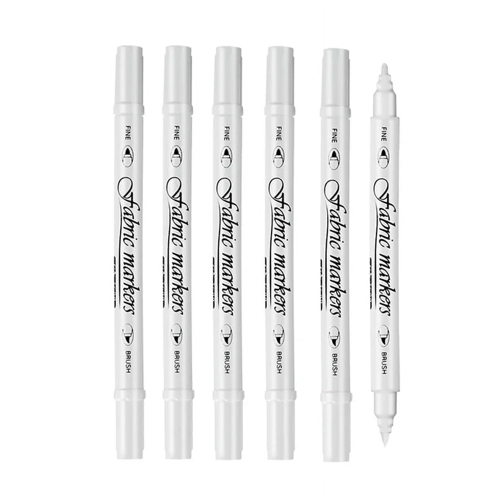 White Waterproof Permanent Fabric Textile Marker Pen Set for T Shirt ...