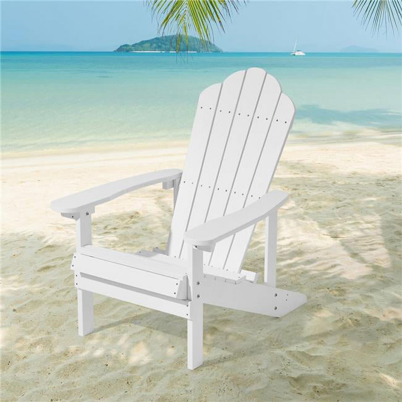 White Weather Resistant Plastic Adirondack Chair - Walmart.com
