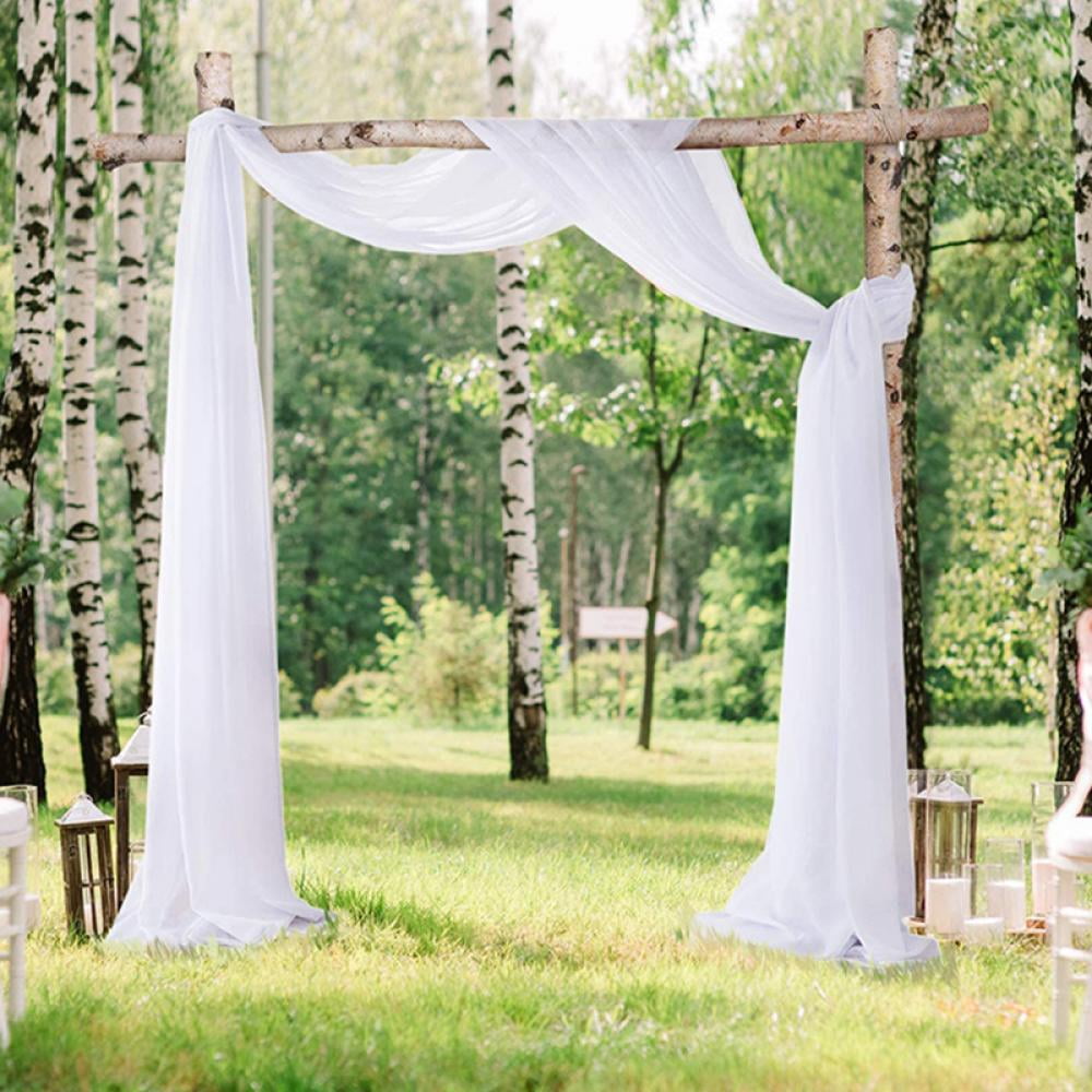 Karlsitek White Wedding Arch Draping, Polyester Archway Backgrounds ...