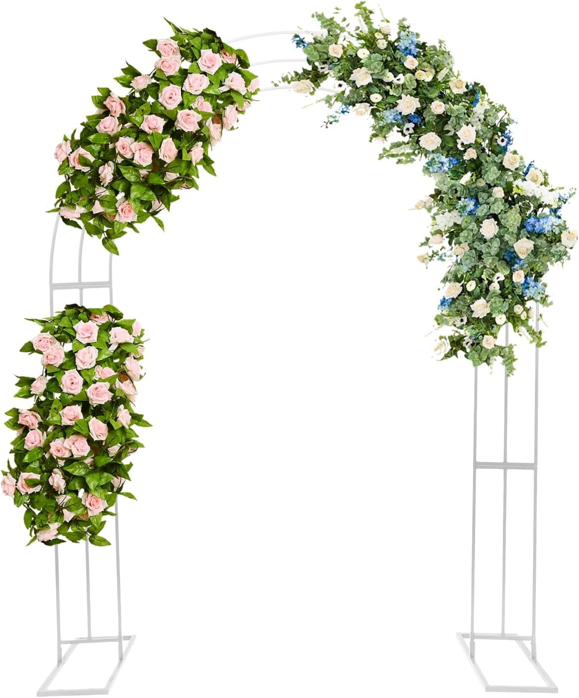White Wedding Garden Arch Trellis,8.53Ft Heavy Duty Backdrop Balloon ...