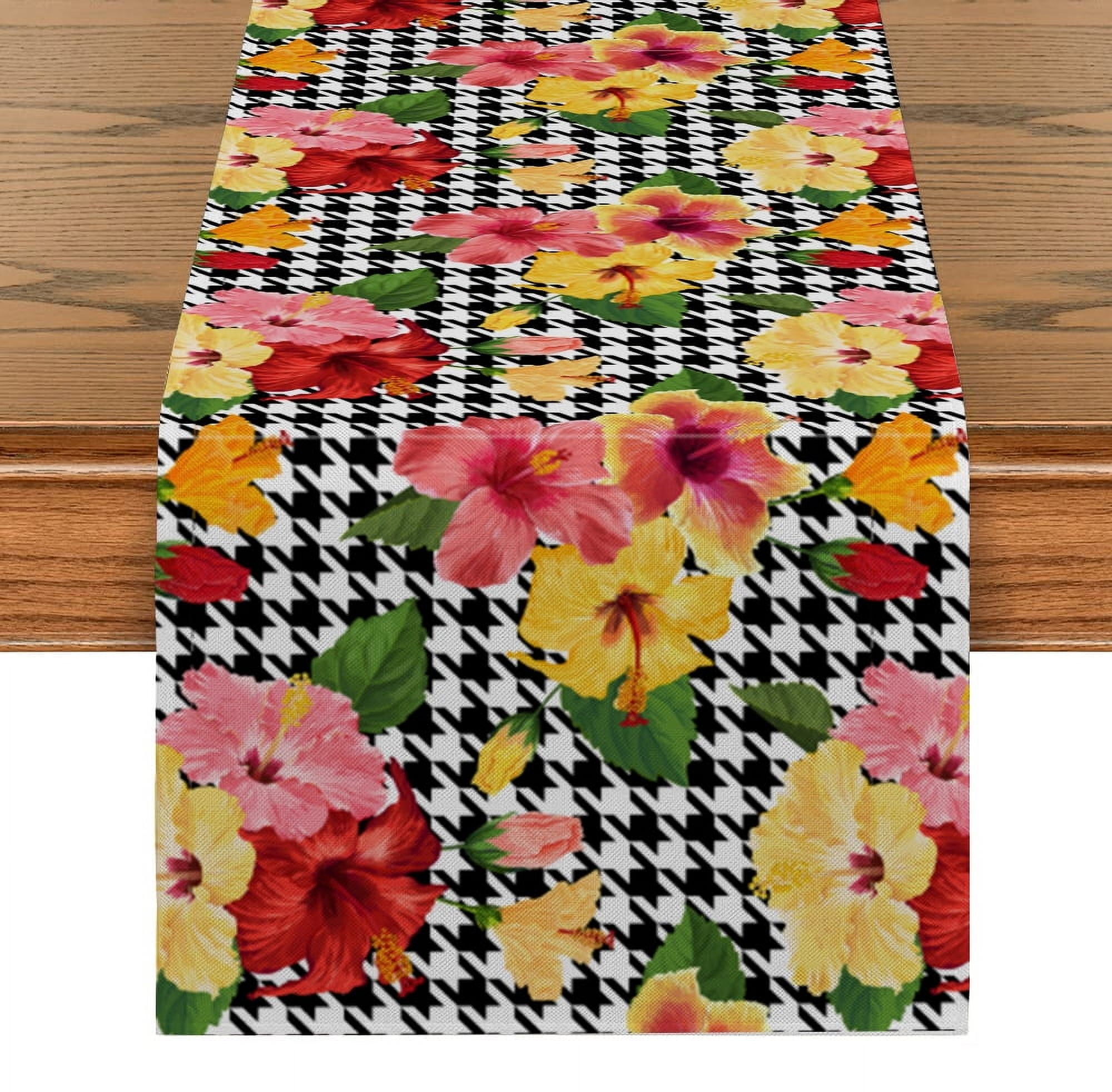 White Wedding Table Runner Daisy Individual Cloth for Table Tennis ...