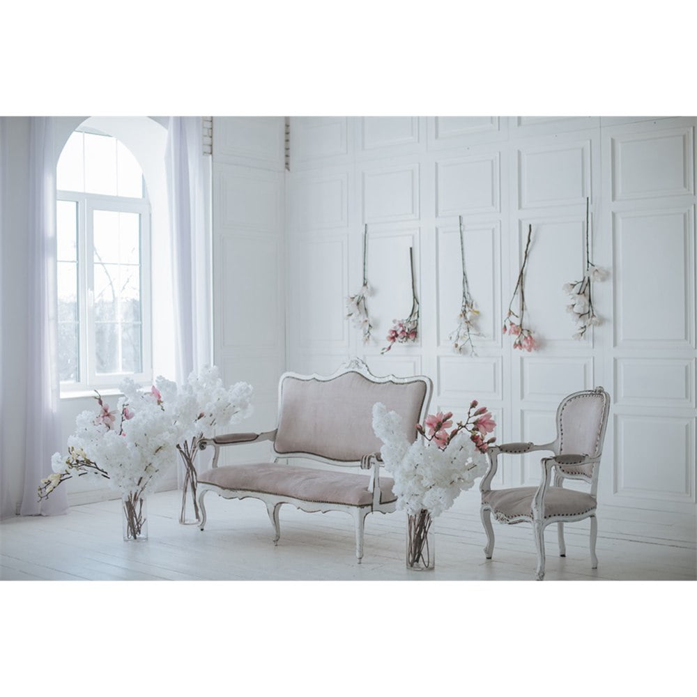 White Western Living Room Backdrop for Photo Shoot Indoor Wallpaper ...