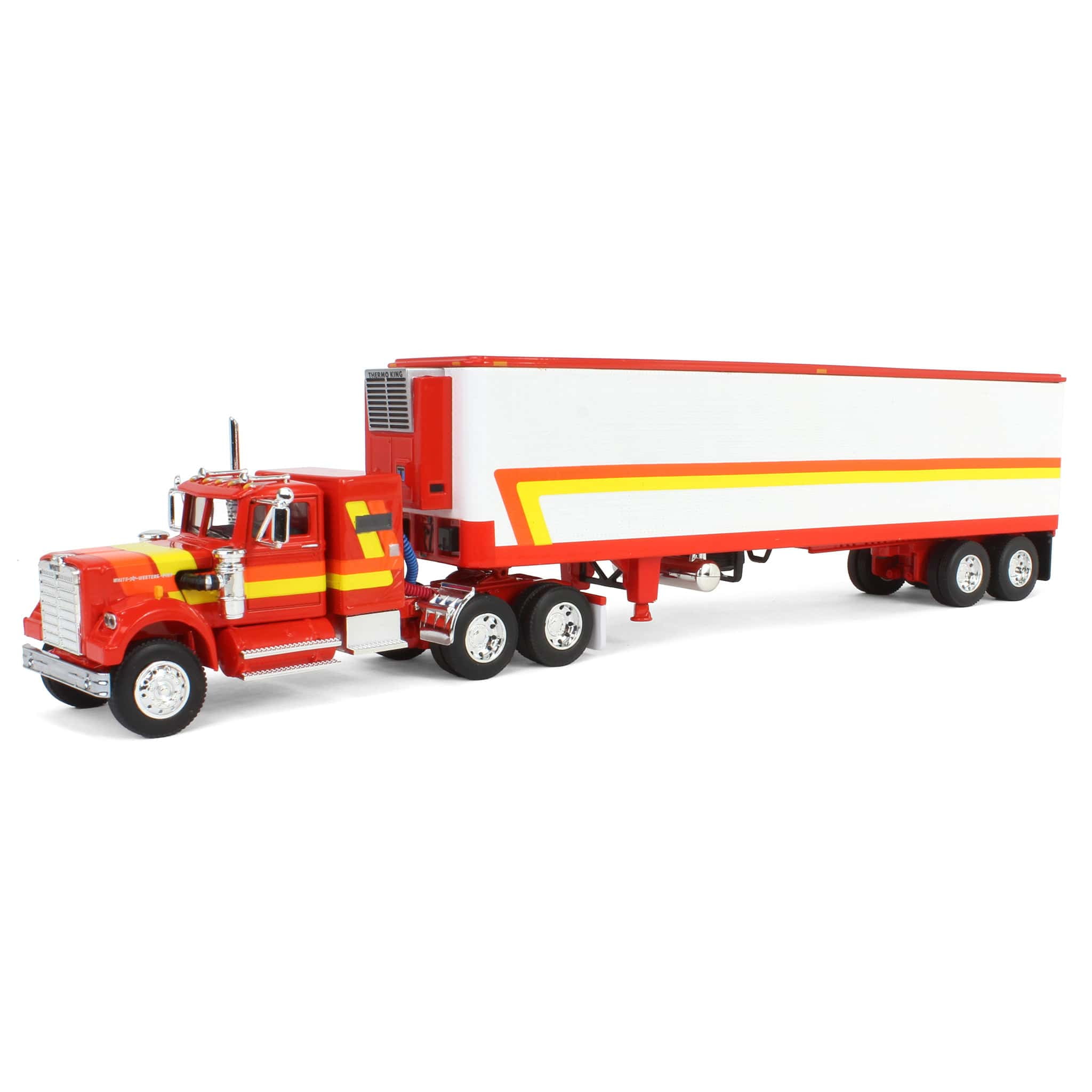 First Gear DCP 1/64 White Western Star 4900 w/ Vintage Reefer Trailer ...