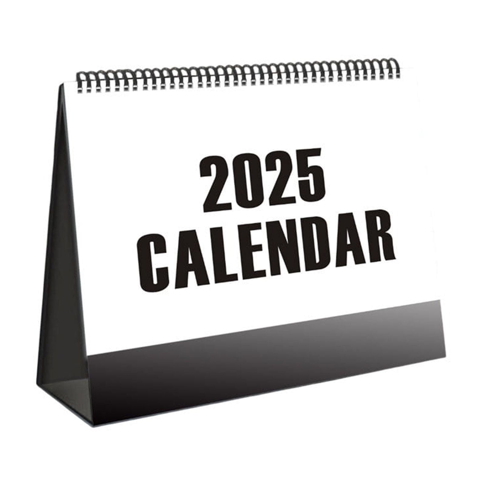 White White 2025 Floral Theme Desk Calendar With Daily Blocks And Notes ...