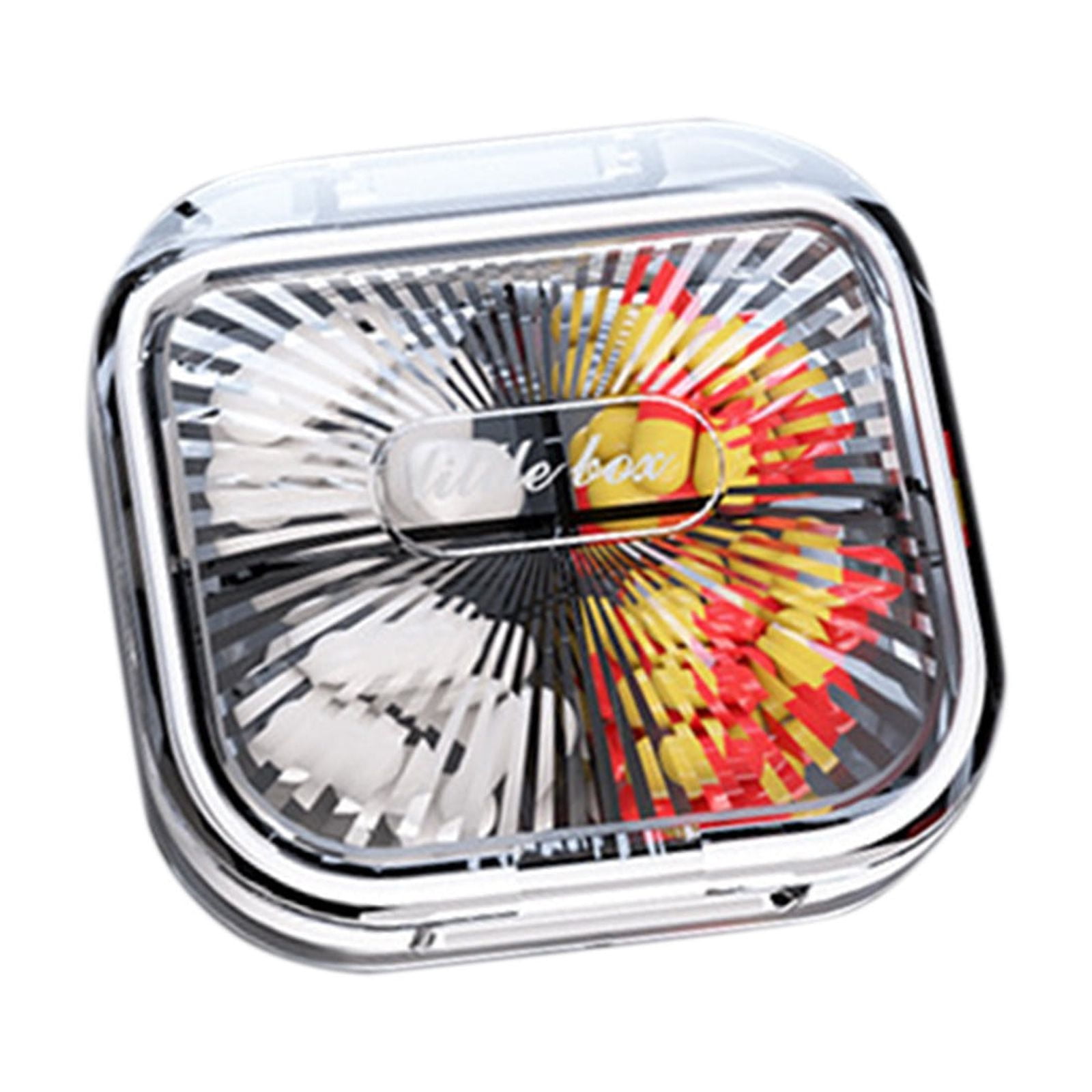 White White Portable Storage Box Plastic Divided Compartments Sealed ...