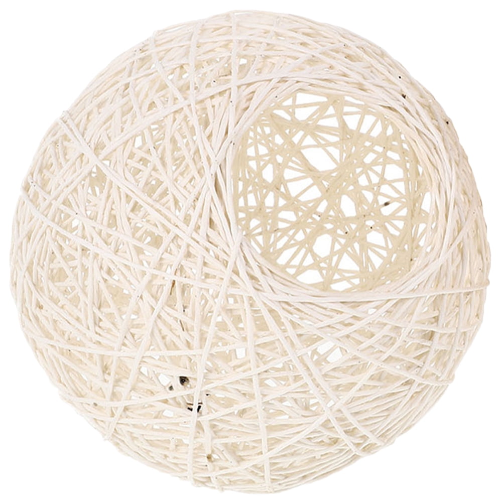White Wicker Light Shade Small Round Lamp Shades Lampshade Decorative ...